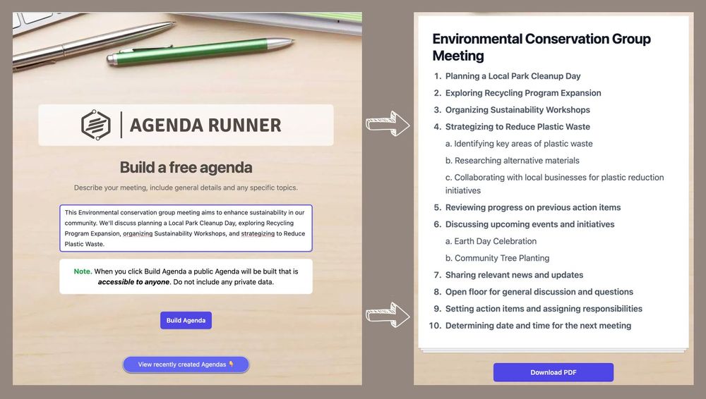 AI Powered Agendas for Board and Committee meetings